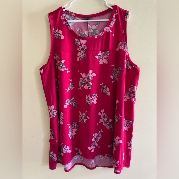 Lane Bryant | Tops | Womens Lane Bryant Hot Pink Floral Tank Top Summer ...